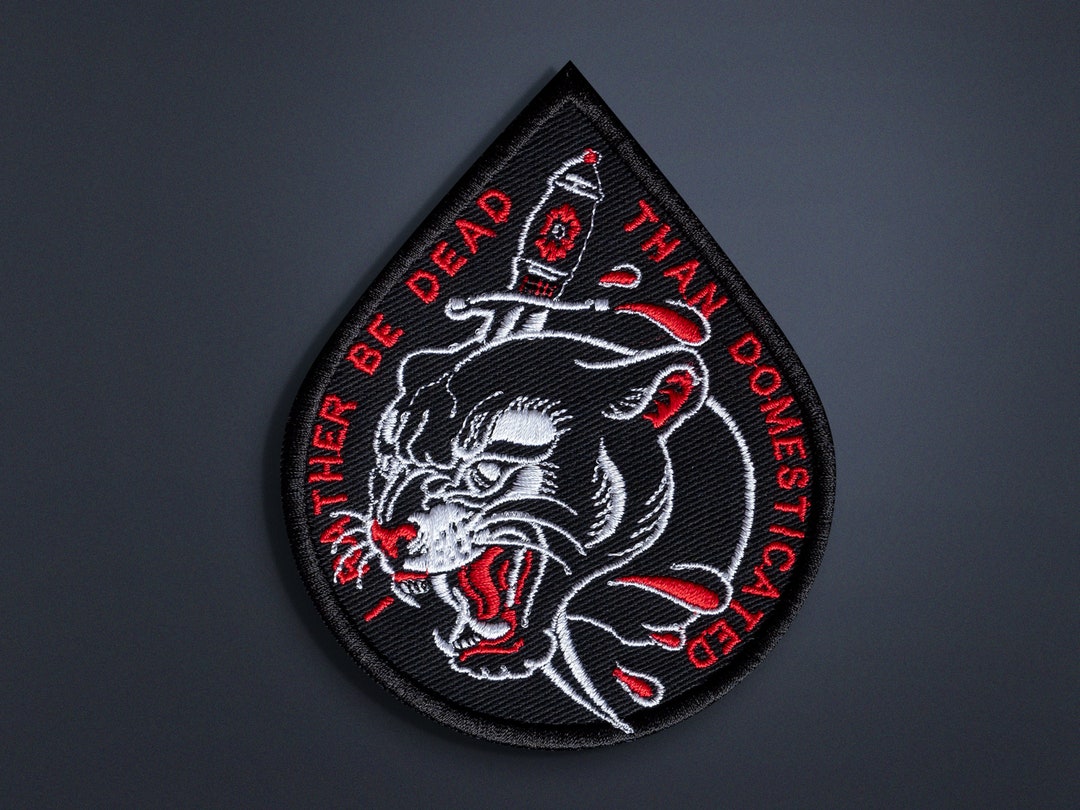 Patch, Panther Patch, Iron on Patch, Embroidered Patch, Patches for Jackets, Battle Jacket Patch ...