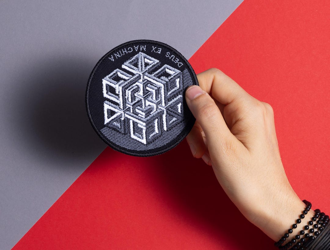 Isometric Geometry Embroidered Patch: Deus Ex Machina Mystique Sacred ...