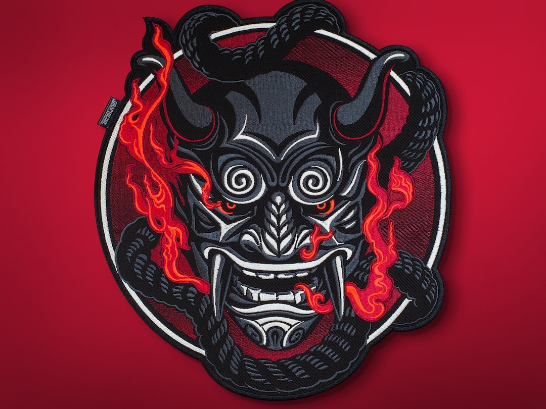 Back Patch, Oni Patch, Demon Patch, Japanese Art Patch, Dark Macabre Patch, Battle Jacket Patch ...