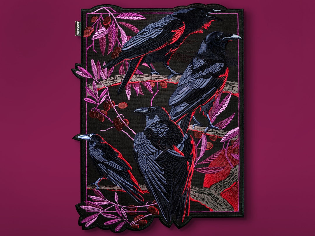 Raven Patch, Crow Patch, Back Patch, Crows Back Patch, Ravens Patch ...