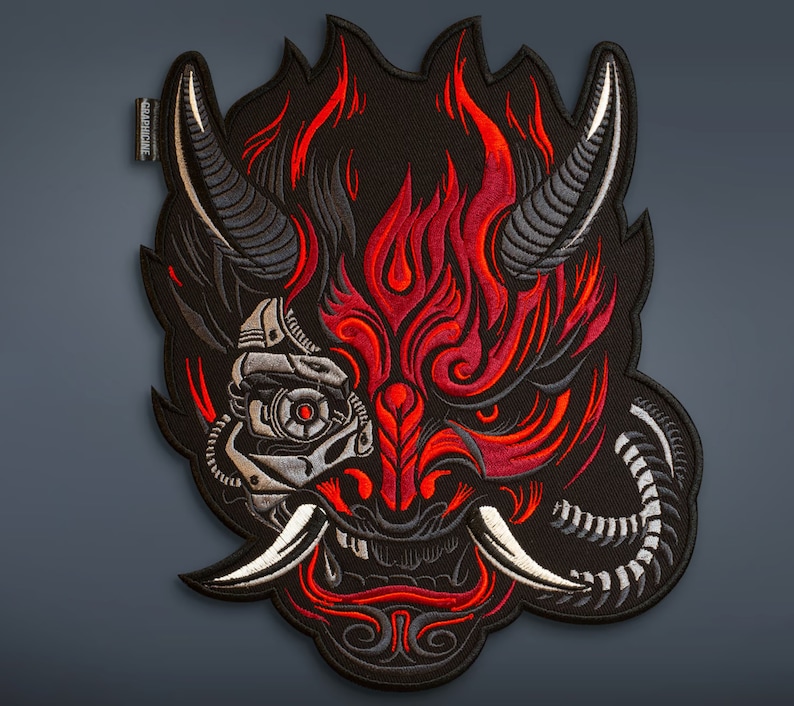 Samurai Cyberpunk Oni Patch - Etsy