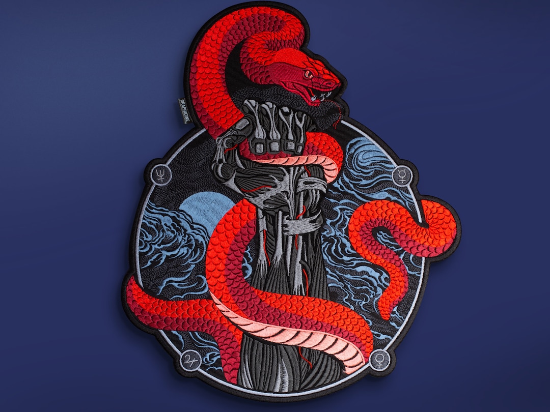 Snake Accessories, Back Patch, Snake Patch, Battle Jacket Patch ...