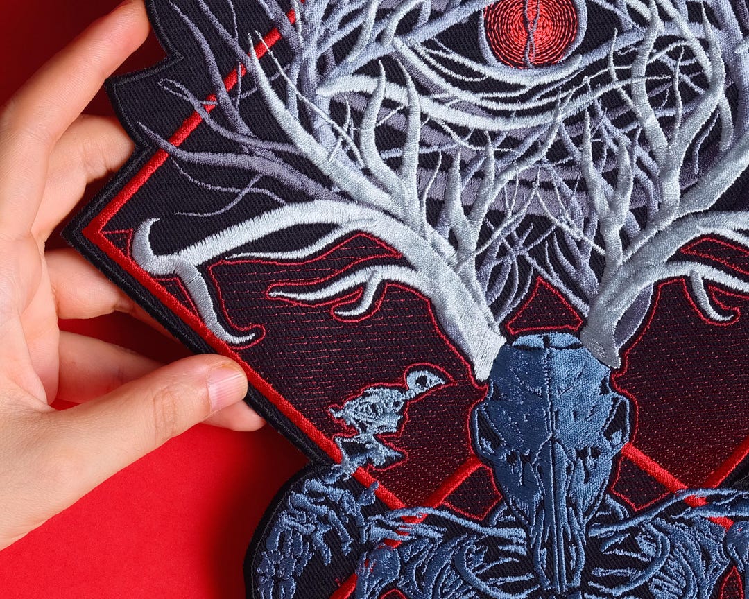 Deer Skeleton Patch: Wendigo Mythical Medieval Animal Goth Embroidered Back Patch - Etsy