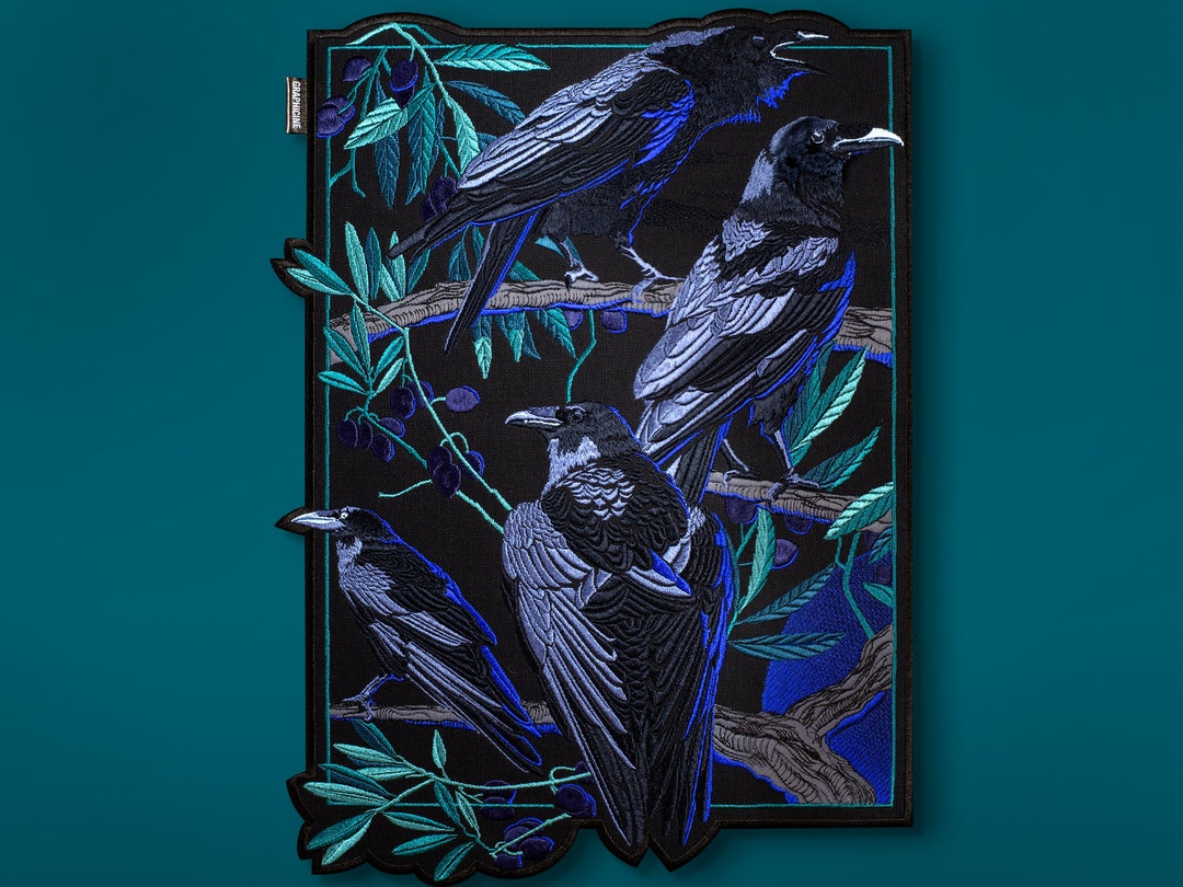 Back Patch, Crow Patch, Raven Patch, Iron on Patch, for Jacket, Goth ...