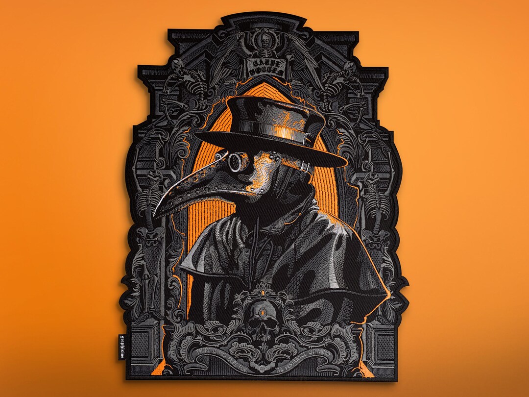 Halloween Embroidered Patch: Plague Doctor Iron-on Back Patches for ...