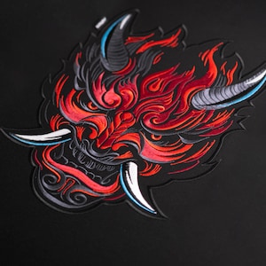 Oni Patch, Back Patch, Japanese Demon Patch, Patches for Jackets, Anime ...