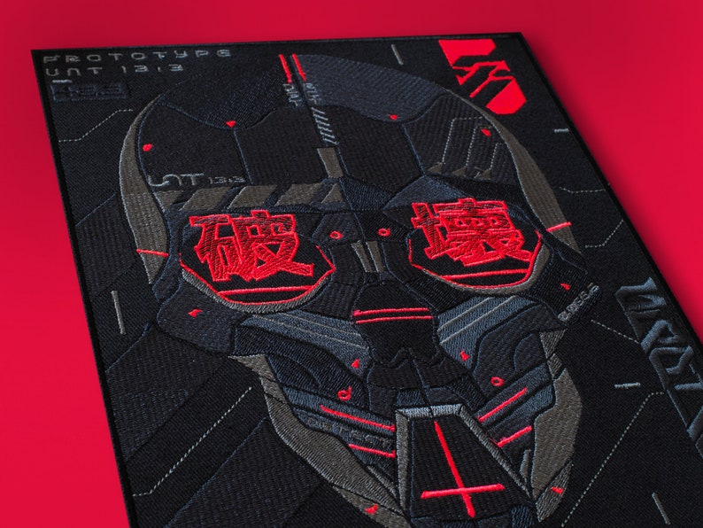 Cyberpunk Skull Back Patch/ Skull patches/ Embroidered patch/ | Etsy