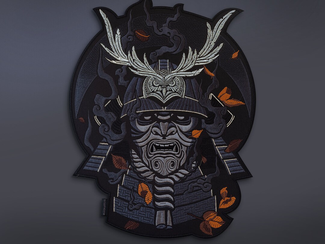 Samurai Patch - Japanese Warrior Games Iron-on Sew-on Embroidered Back ...