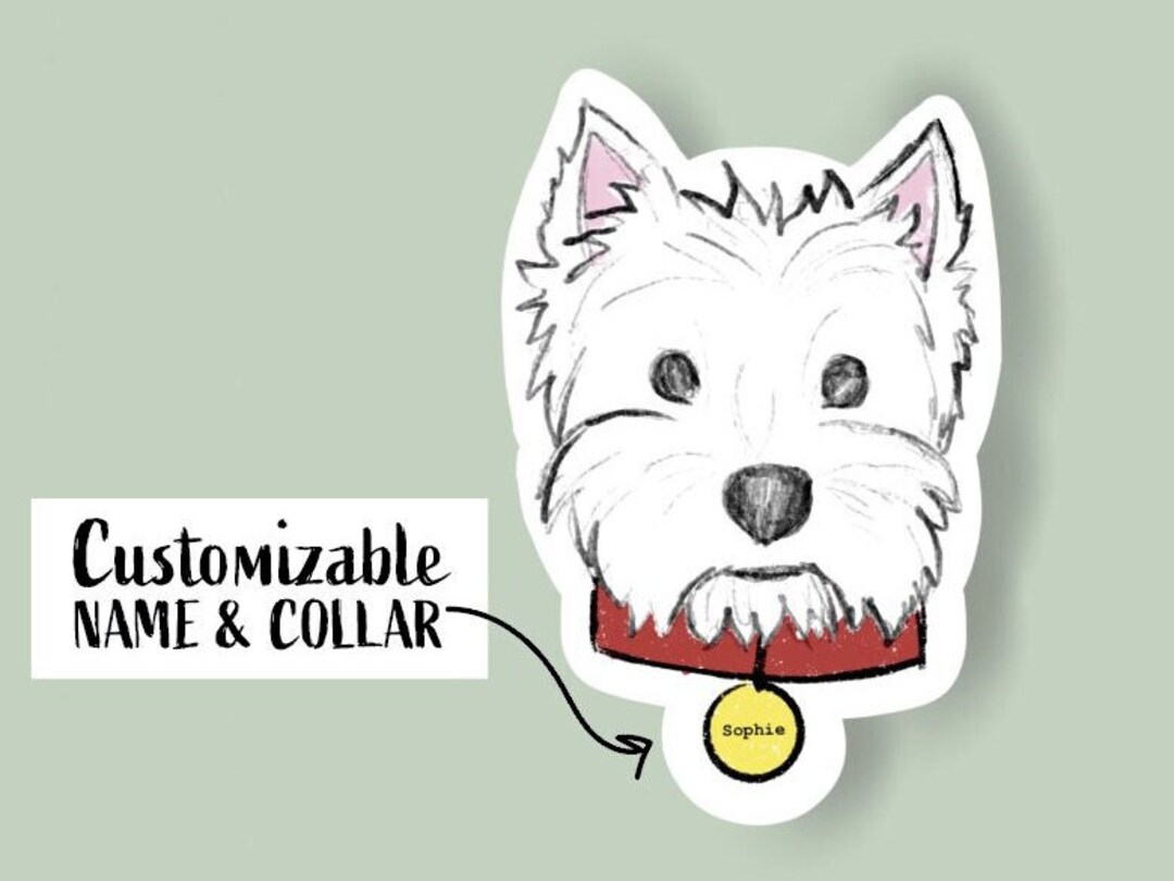Customizable Westie Sticker - Etsy