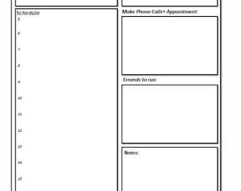 Daily Planner, Printable, Instant Download, A4, A5, US Letter - Etsy