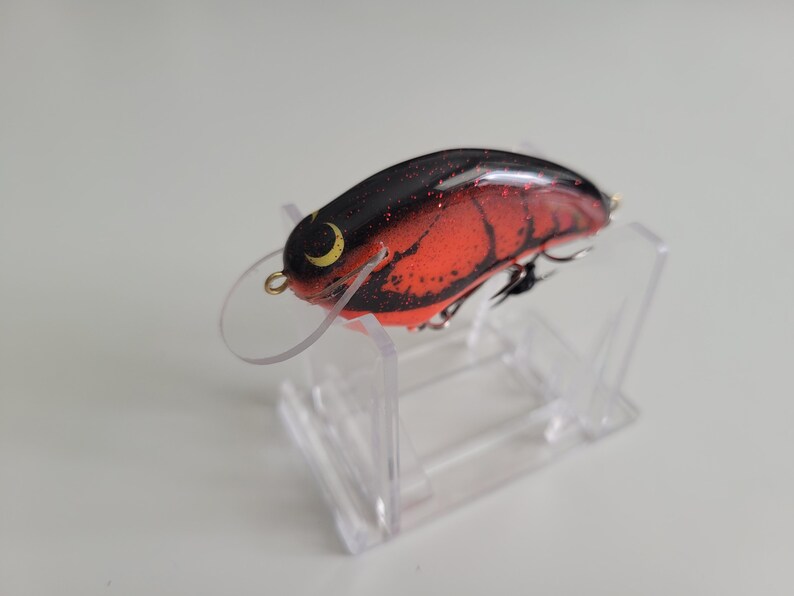 Johnny Bass Customs PK Slim Roundbill in Red Craw - Etsy