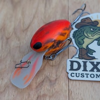 Johnny Bass Customs PK Slim Roundbill in Red Craw - Etsy