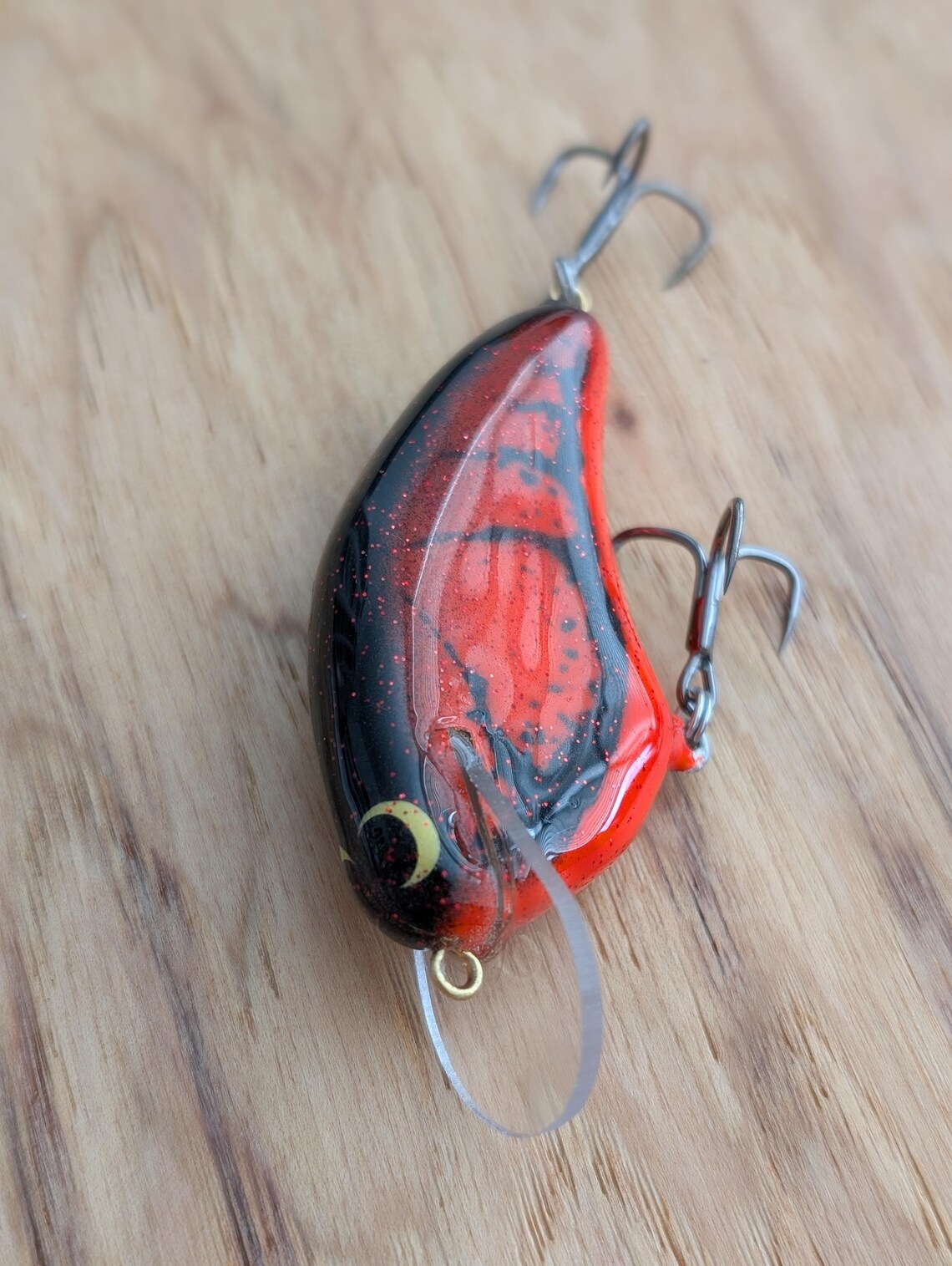 Johnny Bass Customs PK Slim Roundbill in Red Craw - Etsy