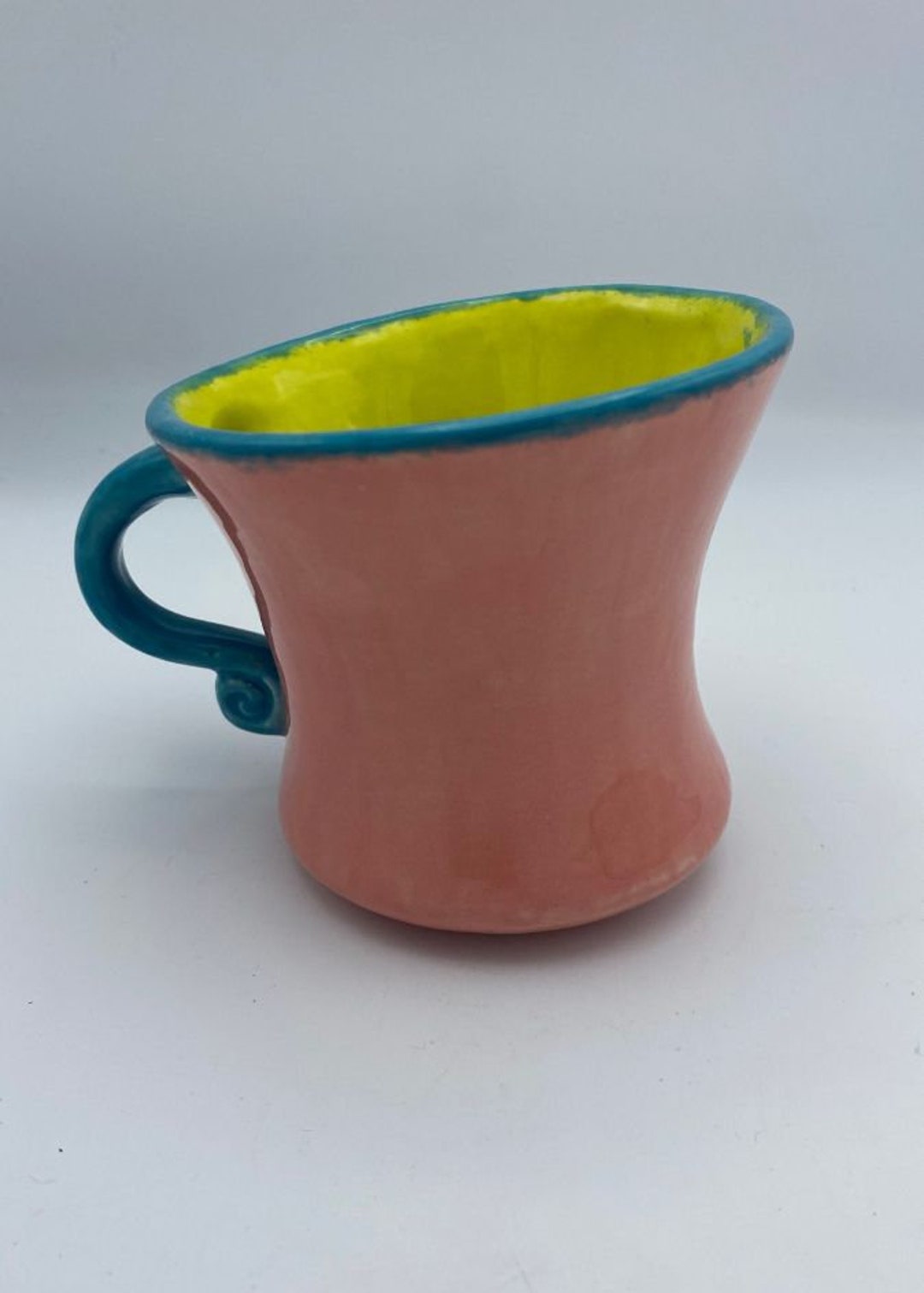 All Over Tilted Coffee Mug Tea Cup Birthday Bri Tilted Mayco 2013 - Etsy