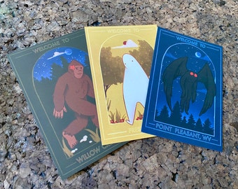 Bigfoot Postcard - Etsy