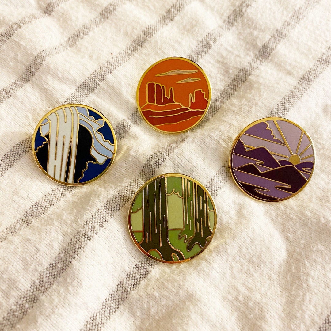 Wanderlust: National Parks Enamel Pin Set - Etsy