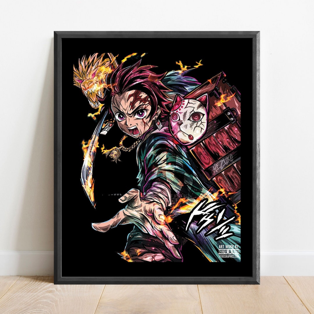 Anime Comic Style Frameable Wall Art Print Poster Room Decor Manga Fan ...