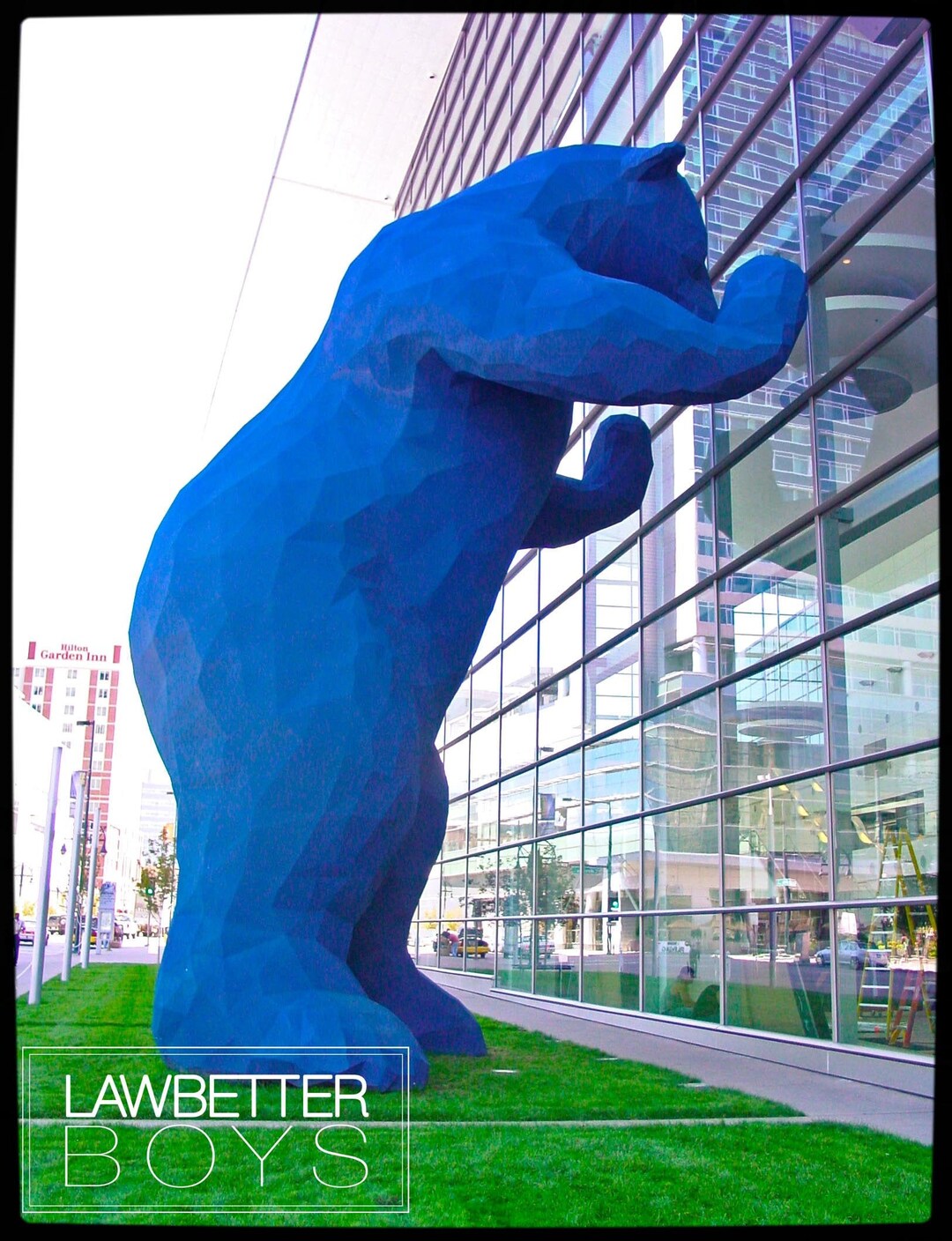 Big Blue Bear Print - Etsy