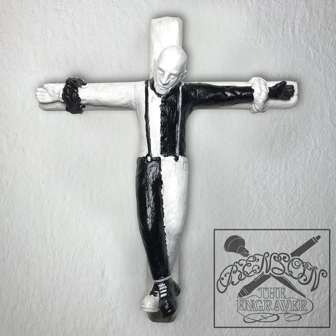 Crucified Skinhead - Original Black White Design - Last Resort - Wall ...