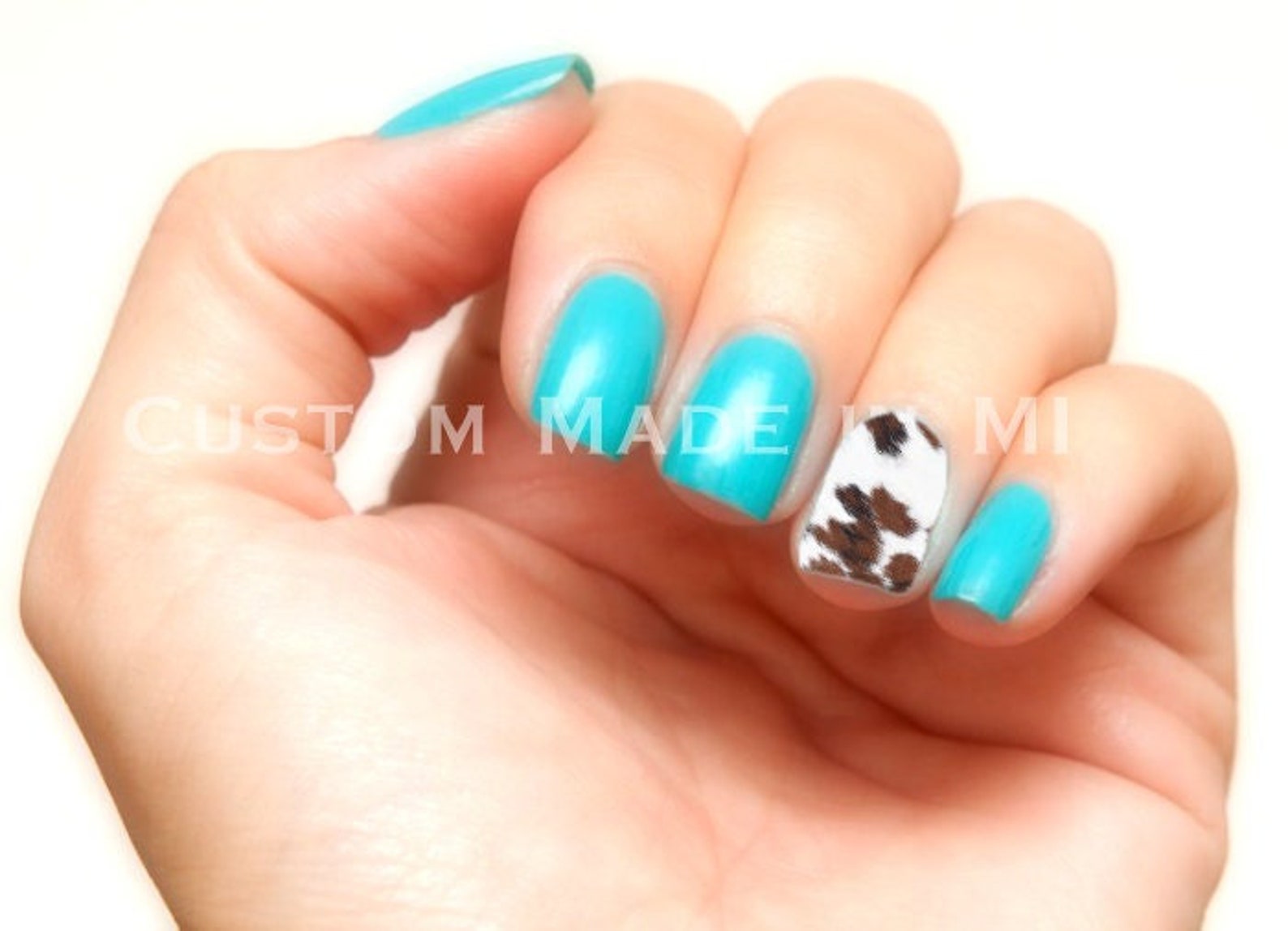 Cow Hide Nail Cover Cow Hide Nails Cow Nails Western Nails | Etsy