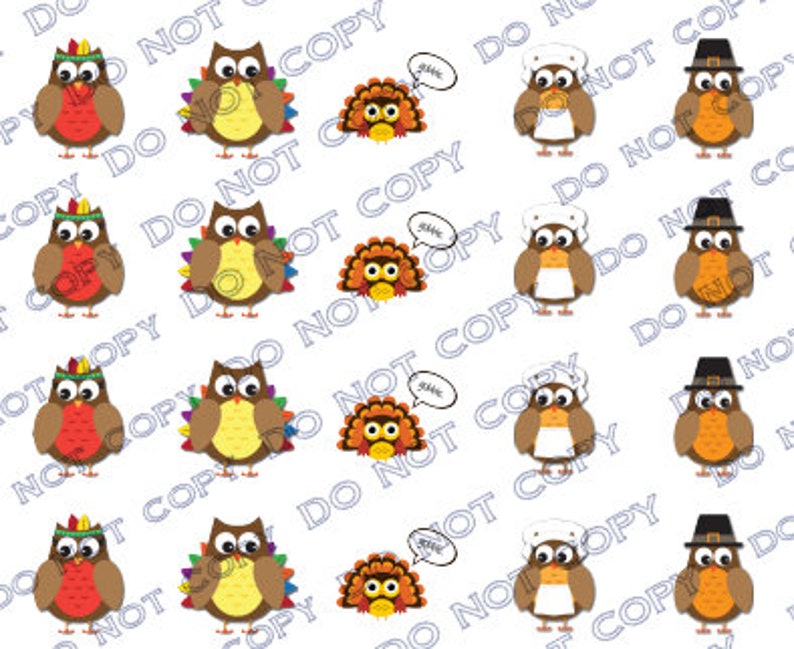 Thanksgiving Nail Art, Thanksgiving Owls, Pilgrim Owls, Indian Owls ...