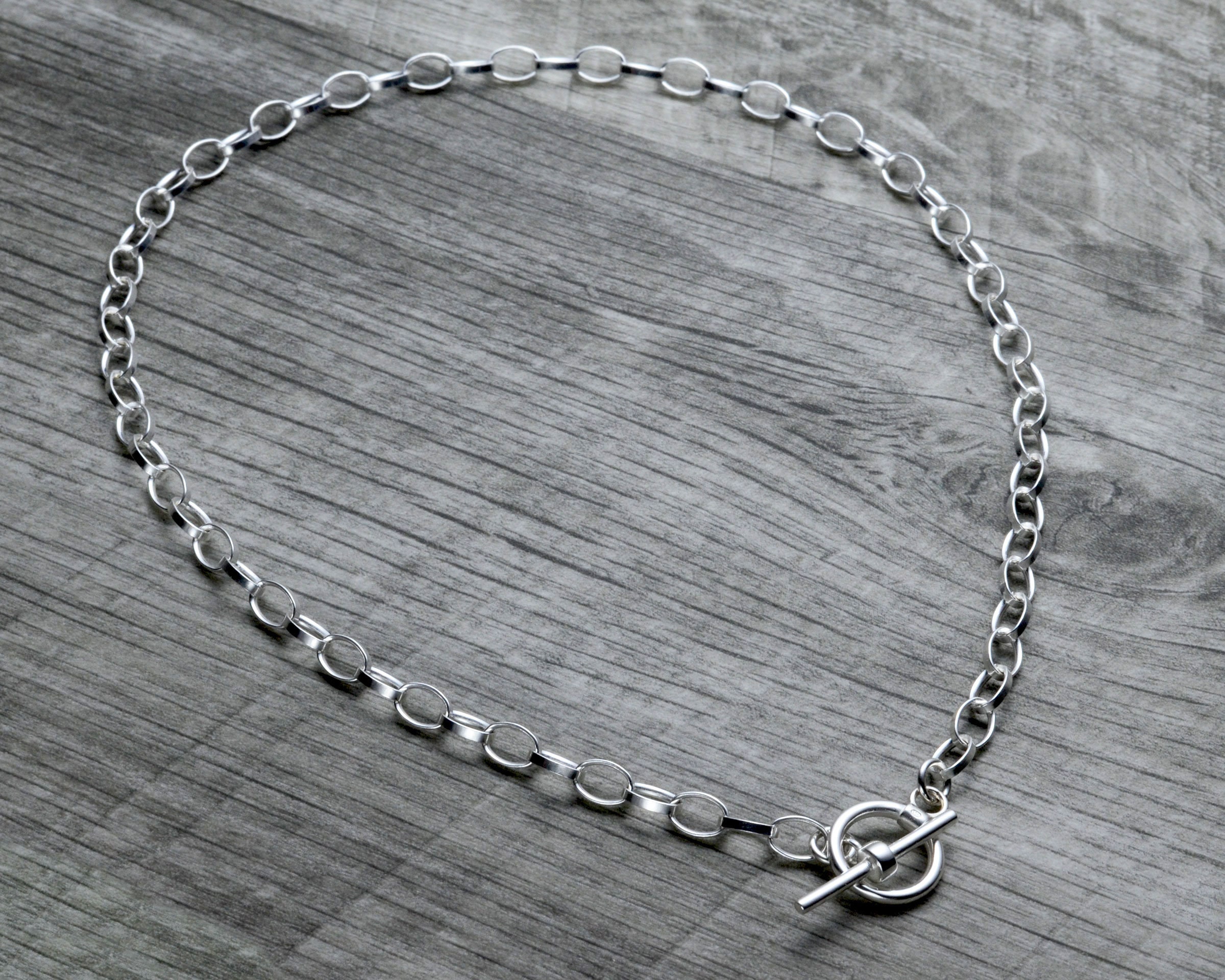 Sterling Silver Choker Necklace Toggle Choker Silver Charm - Etsy