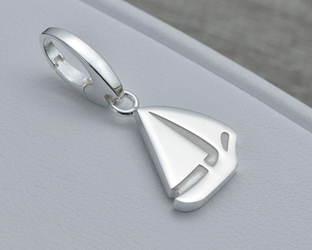 Sailboat Charm Sterling Silver, Nautical Sailing Boating Ocean Charm ...