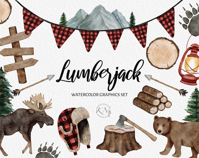 Lumberjack Clip Arts - Etsy