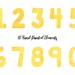 Yellow Watercolor Numbers Clipart - PNG Instant Download - Number ...
