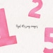 Pink Watercolor Number Clipart – Hand-painted Graphics (PNG Instant ...