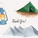Watercolor Camping Clipart - PNG Instant Download - Tent - Camper ...