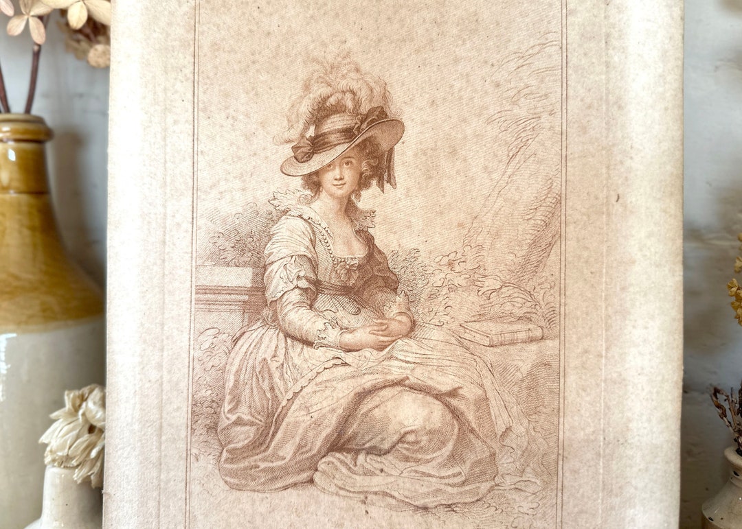 Portrait of Maria Cosway, Antique Litho Print, Vintage Decor - Etsy