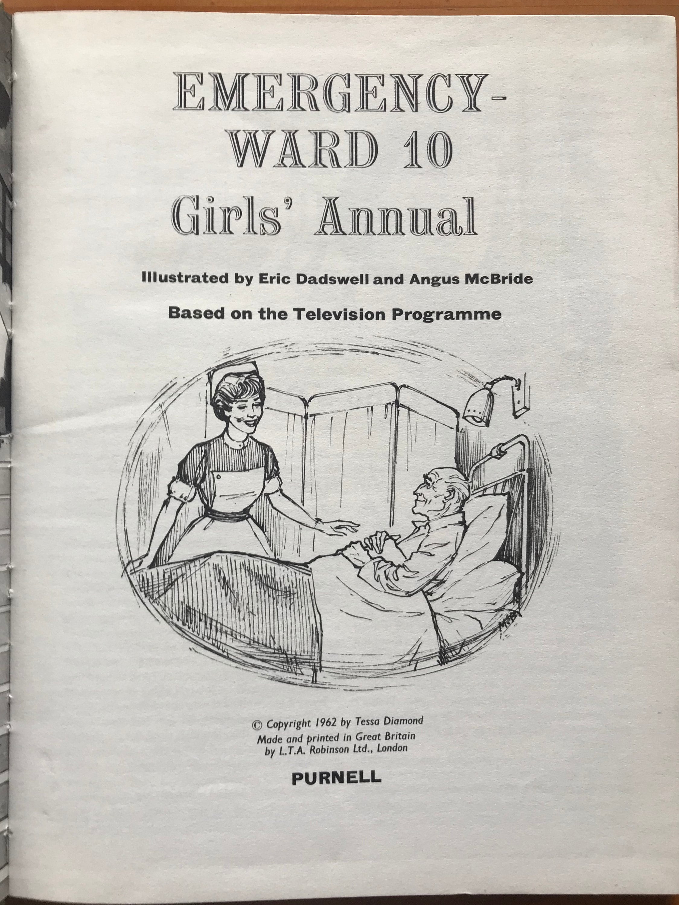 Emergency-ward 10 Girls' Annual 1962 - Etsy
