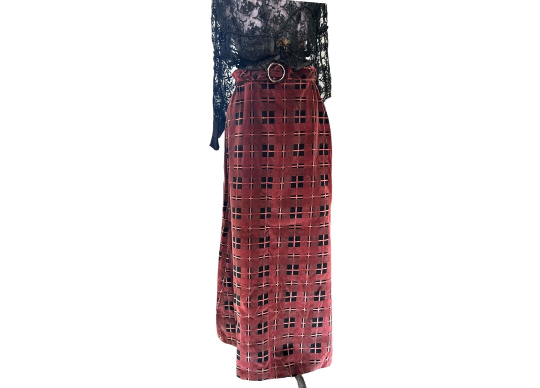 Long French Velvet Skirt. Made in Paris. Vintage. Womens Size 40. - Etsy