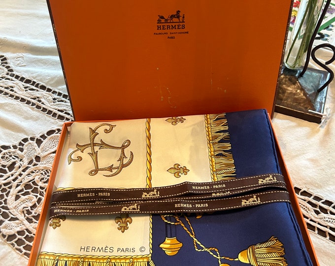 Hermes Silk Scarf. Circa 1953. Made in France. Collectors Dream! New ...