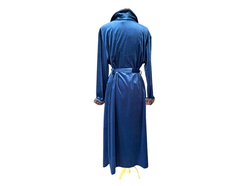 Royal Blue Tapestry Robe. Vintage Kimberly Gale Belted Robe. Size L. - Etsy