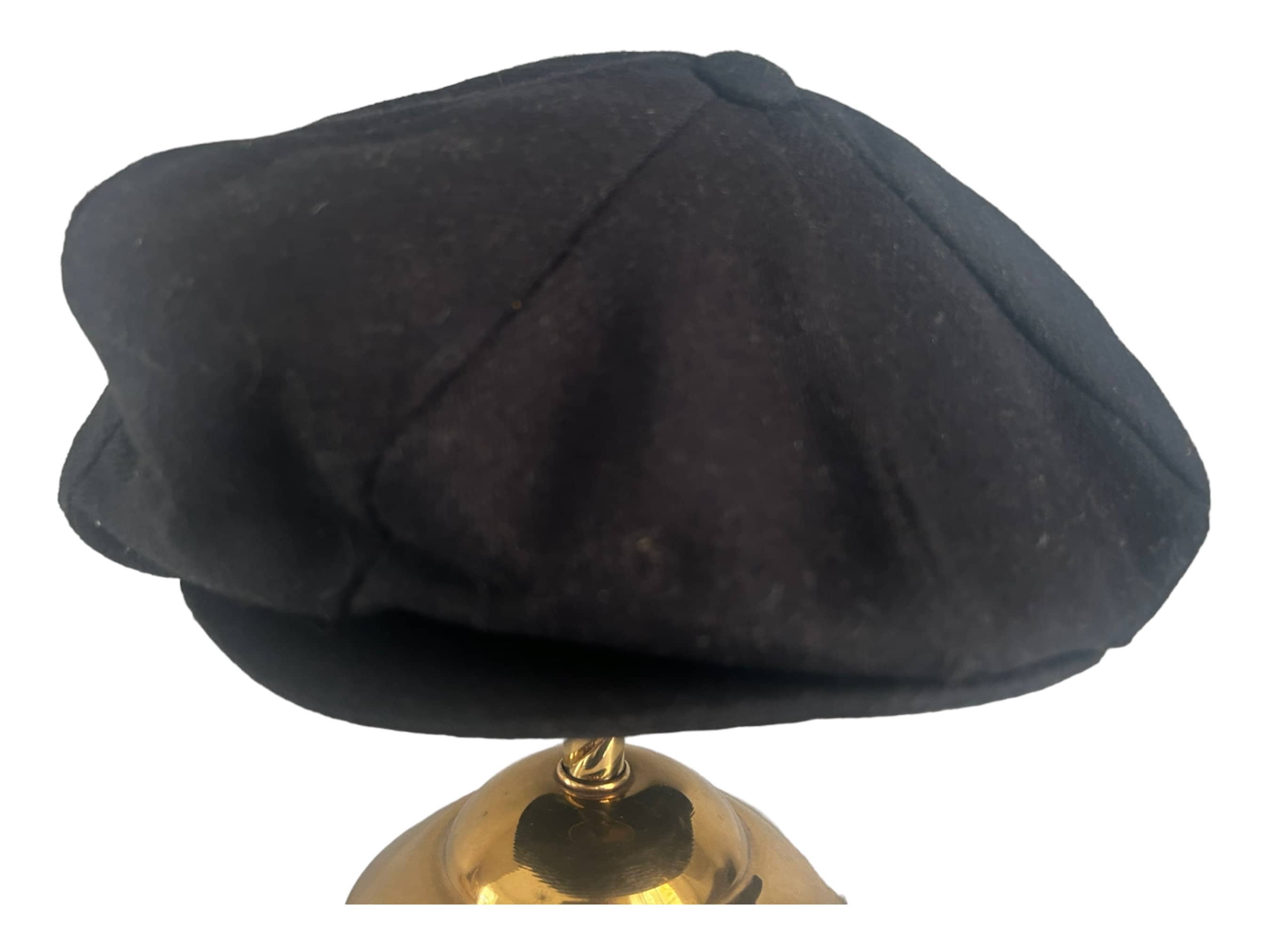 Stetson 1940s Page Boy Cap. Newsboy. Snap Front. Black Vintage Hat ...