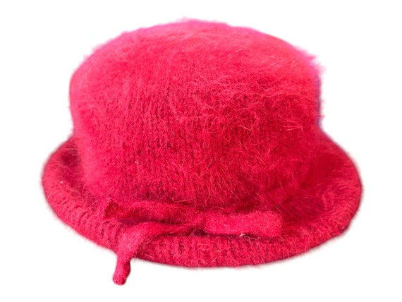 Red Italian Wool 1950s. Great Vintage Hat. Womens . S… - Gem