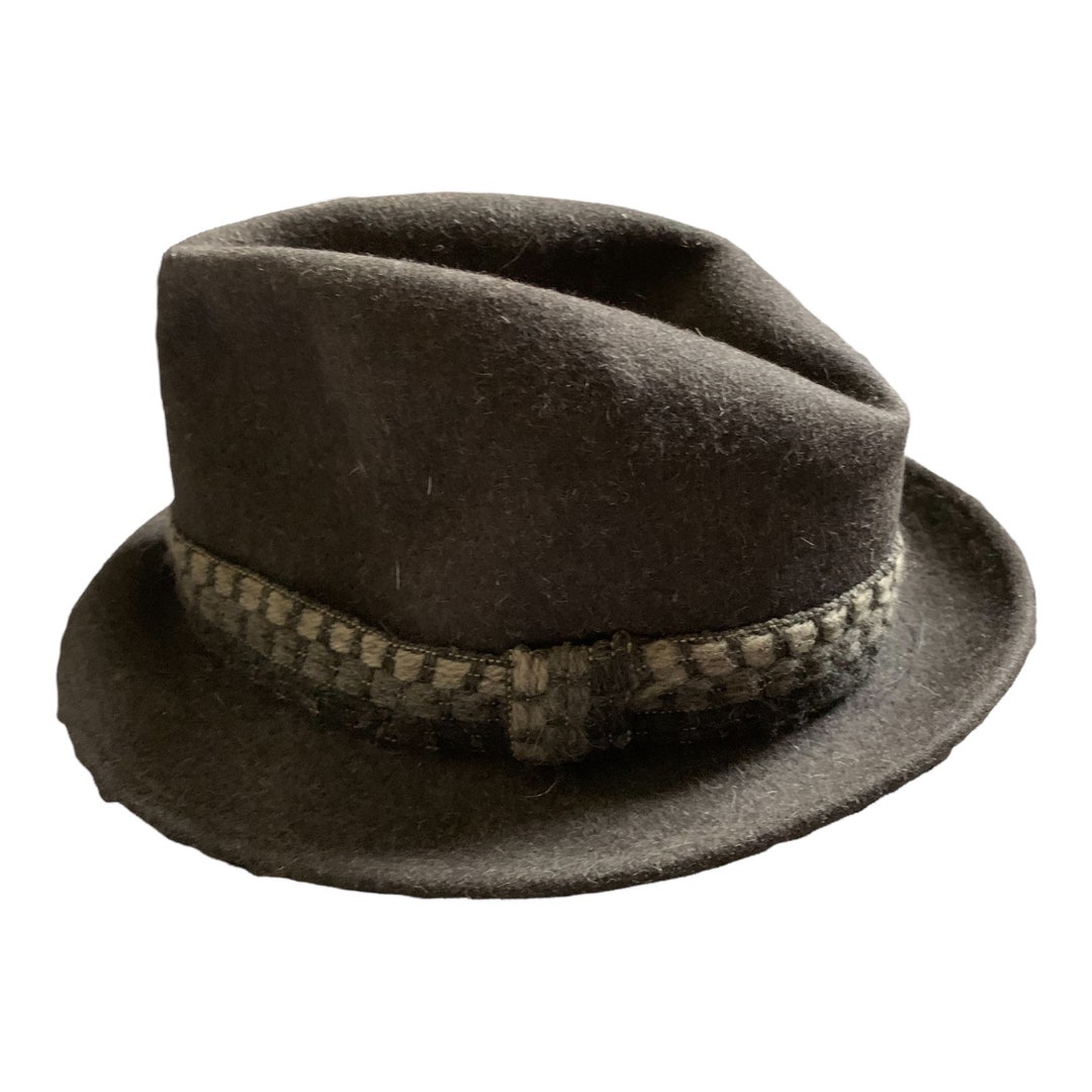 Disney Fedora. 1960s Vintage Hat. Made in New York. Beaver. Gray With ...