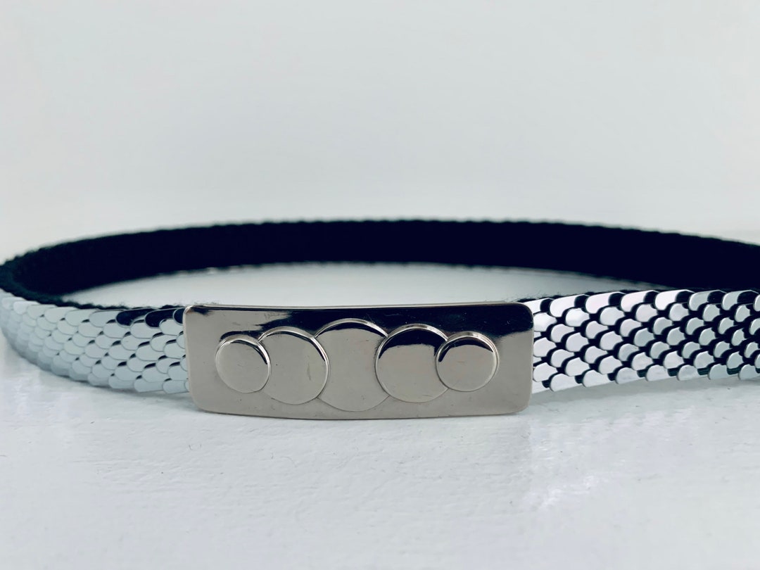 Silver Garay Belt. Stretch Belt Buckle With Clasp Closure. - Etsy