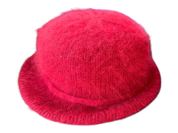 Red Italian Wool 1950s. Great Vintage Hat. Womens . S… - Gem