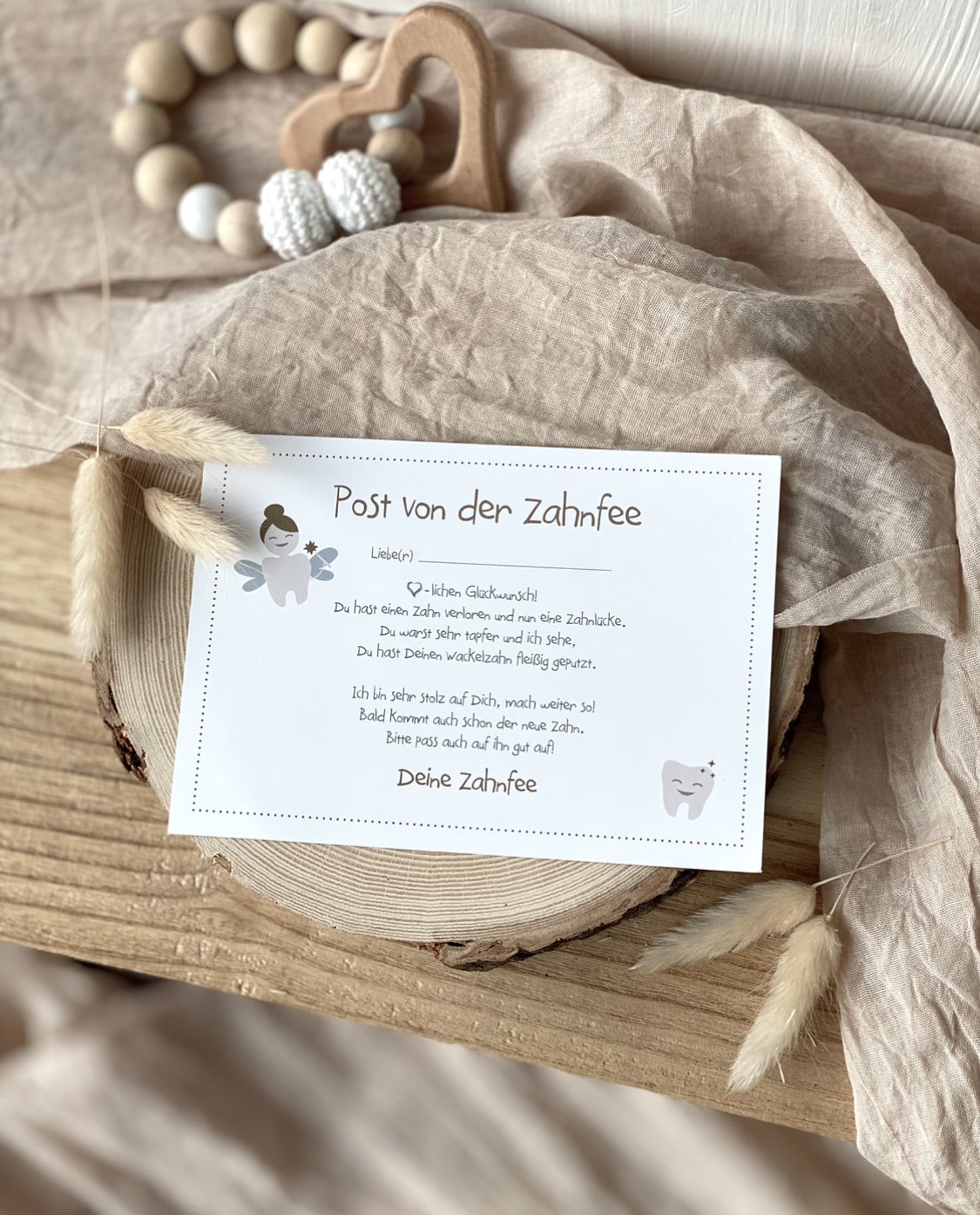 Post von der Zahnfee, Postkarte, Karte, zum ausfüllen, Zahnfee ...