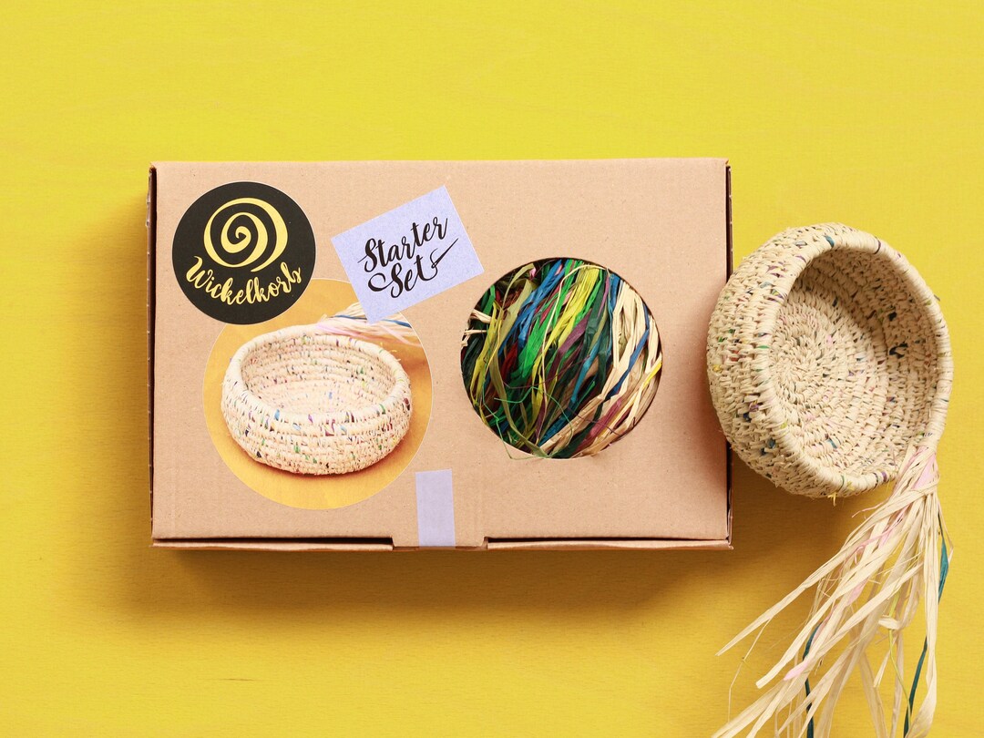 DIY Raffia Coil Basket Kit | Weaving Starter Set - Etsy