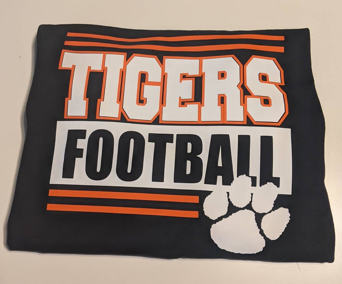 Tiger Football Tee - Etsy