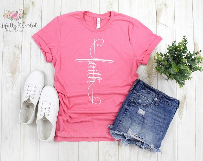 Faith Tee, Faith Cross, Christain Tee, Religious - Etsy