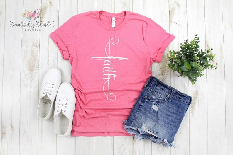 Faith Tee, Faith Cross, Christain Tee, Religious - Etsy