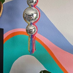 3 Tier Macrame Disco Spinner- 464 - Disco Hanger, Disco Decor, Disco ...