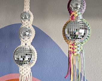 Macrame Disco Ball Hanger - Etsy