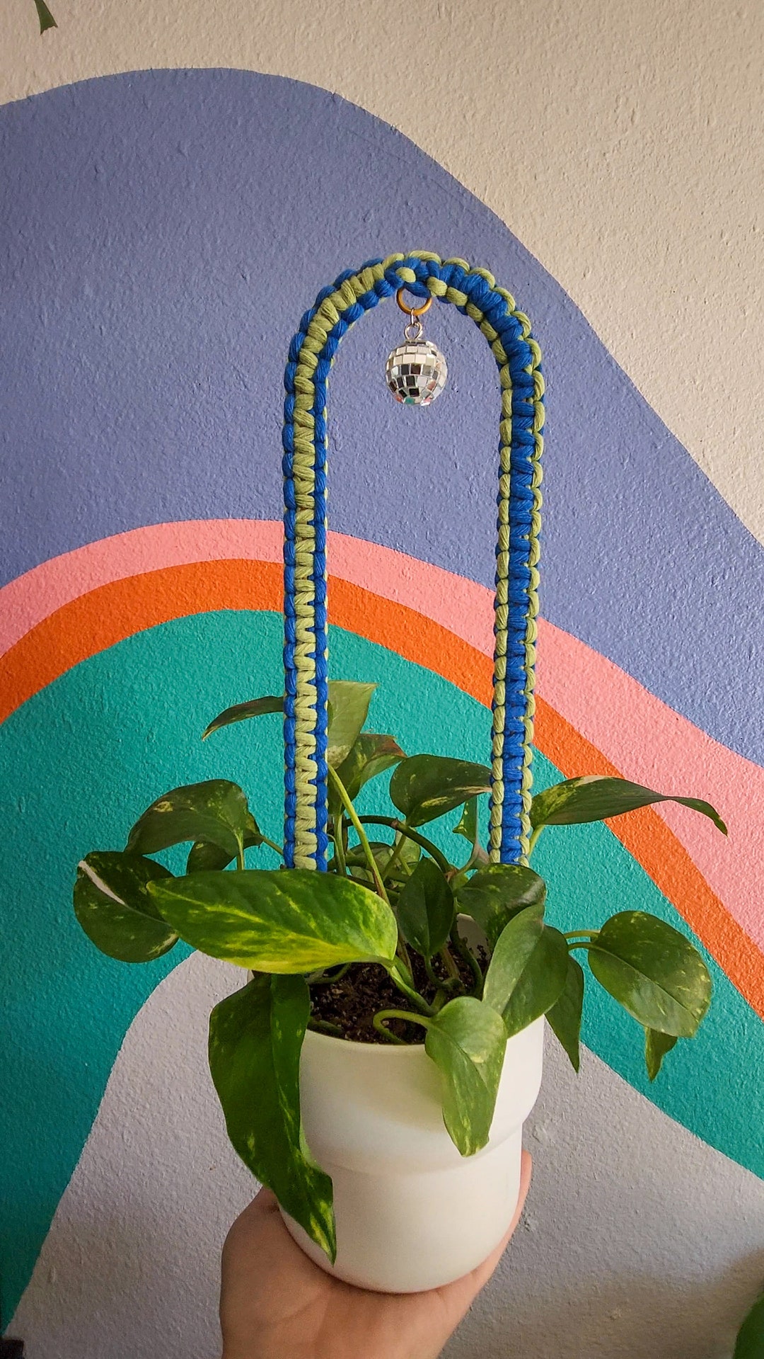 Macrame Plant Trellis- Disco Decor - Etsy