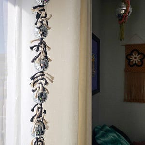 Disco Suncatcher - Vertical Garland - Macrame Garland - - Etsy